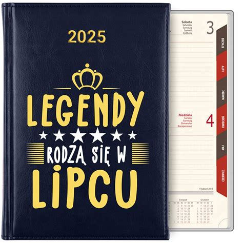 KALENDARZ TERMINARZ PLANER DZIENNY A5 2025 LEGENDY RODZĄ SIĘ W LIPCU