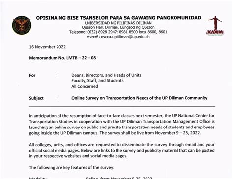Memorandum No LMTB 22 07 UP Vehicle Sticker For Academic Year 2022