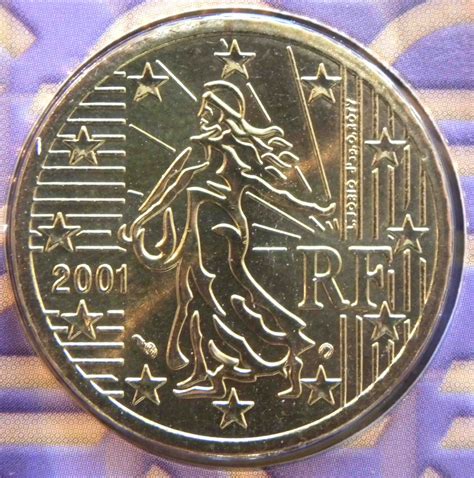 France 50 Cent Coin 2001 Euro Coins Tv The Online Eurocoins Catalogue