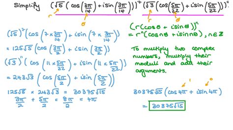 question video using de moivre s theorem nagwa