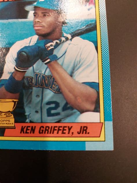 1990 Topps KEN GRIFFEY JR All Star Rookie 336 Bloody Scar ERROR Card