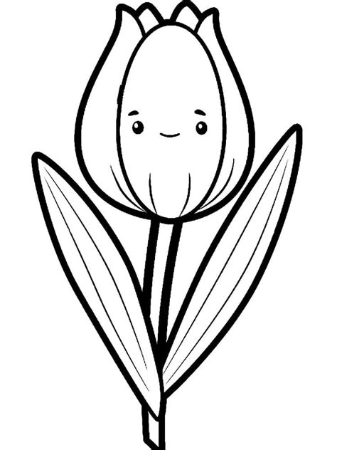 Tulpen zum Ausdrucken für Kinder Ausmalbilder Kostenlos herunterladen