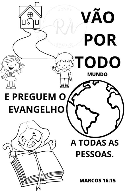 Marcos 16 15 Para Colorir Bible Crafts Sunday School Sunday School