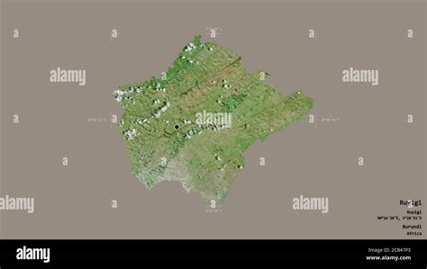 Area Of Ruyigi Province Of Burundi Isolated On A Solid Background In