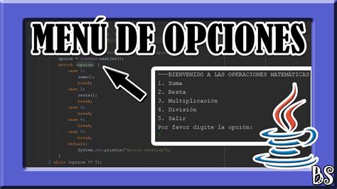 java solución de ejercicios menú de opciones youtube