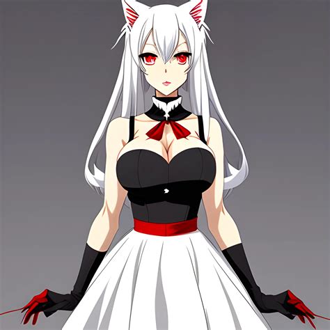 Anime Red Eyes White Hair