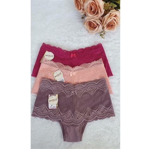 Calcinha Plus Size Cintura Alta Renda Luxo Modeladora Calesson Caleçon