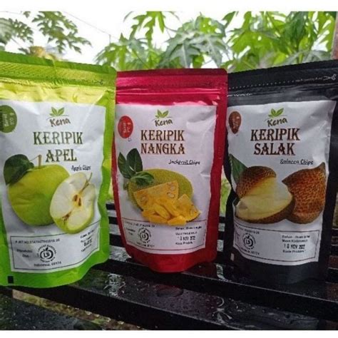 Jual KERIPIK BUAH KENA CHIPS NANGKA SALAK APEL ASLI MALANG FRESH FRUIT
