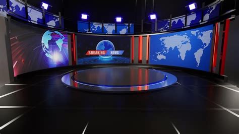 Est Dio De Not Cias Pano De Fundo Para Programas De Tv Tv No Fundo Do
