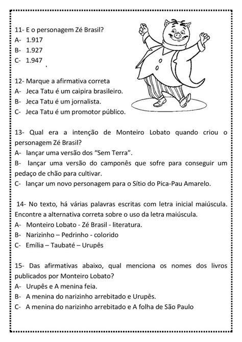 Sequência Didática No Mundo Fantástico de Monteiro Lobato Espaço