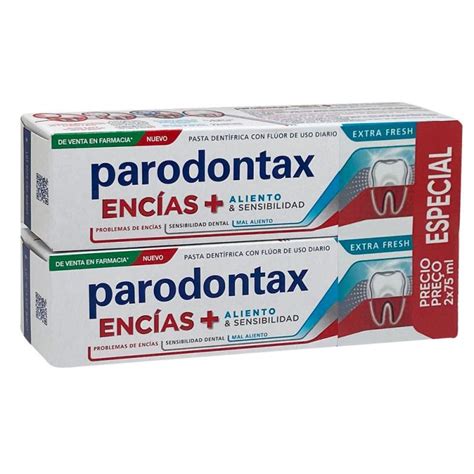 Comprar Parodontax Encias Aliento Sensibilidad Extra Fresh 2x75 Ml