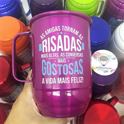 Caneca Alumínio Personalizada Seu Nome Amizade Elo7