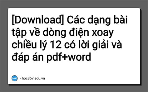 Hình minh họa Các dạng bài tập về dòng điện xoay chiều lý 12 có lời