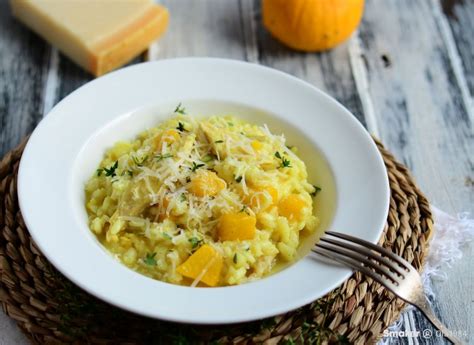 Kremowe risotto z dynią i kurczakiem