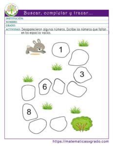 Actividades De Buscar Completar Y Trazar Con N Meros Del Al