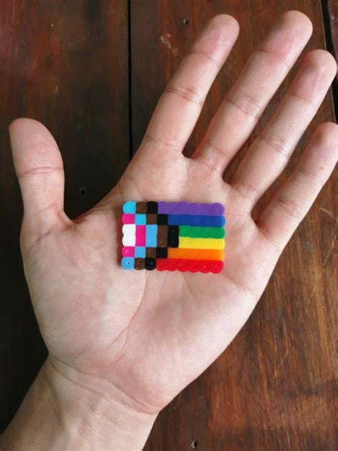 LGBTQ Bandera Inclusión Rodri Beads Plantillas hama beads Hama
