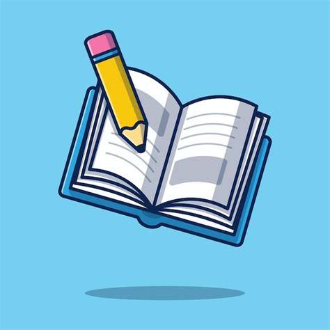 Ilustraci N De Icono De Vector De Libro Y L Piz Concepto De Educaci N