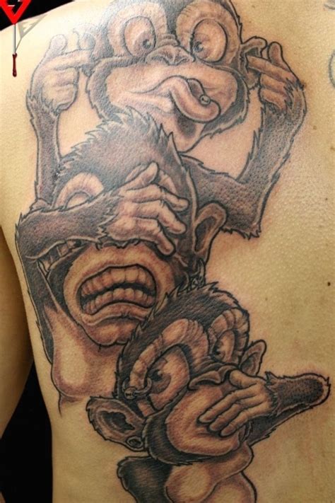Med Tech Запись со стены Monkey tattoos Evil tattoos Body art tattoos