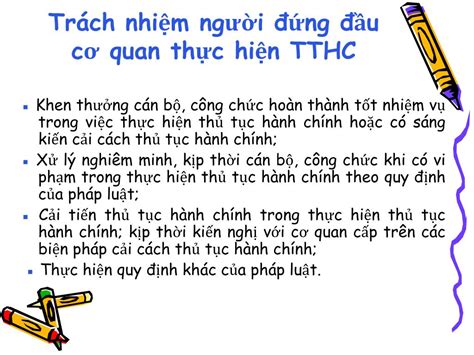PPT Thủ tục Hành chính PowerPoint Presentation free download ID 960095