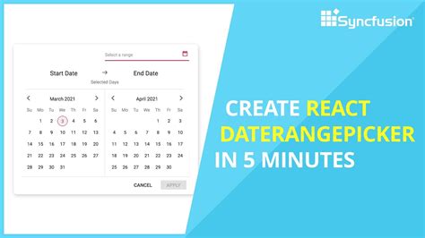 Create React DateRangePicker In 5 Minutes