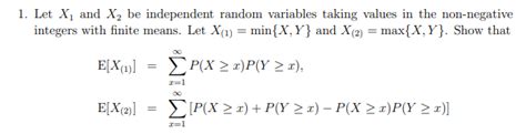 solved 1 let x₁ and x₂ be independent random variables