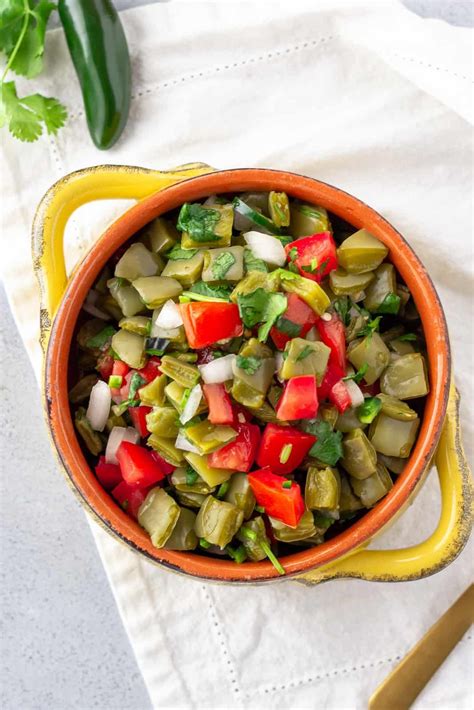 Ensalada De Nopales Is A Mexican Salad Made With Boiled Cactus Paddles