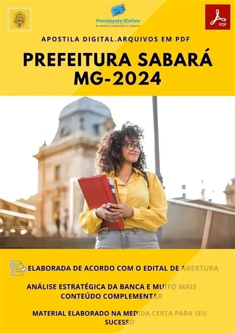 Provimento Efetivo Concursos Apostila Pref Sabará MG Administrador 2024