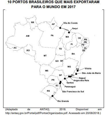Blog de Geografia Questão de Geografia UNICAMP 2019 10 PORTOS