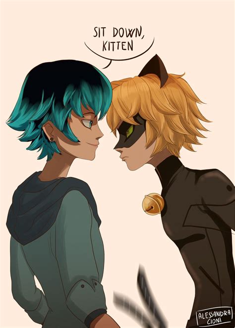 Cat Noir Adrien Agreste And Sit Down Kitten Image 6533971 On