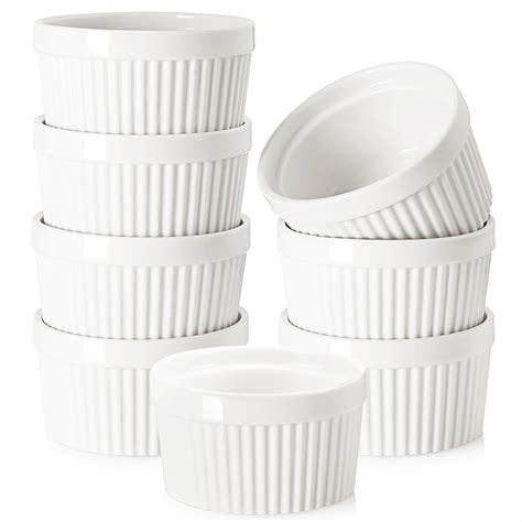Amazon Cibeat 8 Oz Ramekins Bowls Set Of 8 Porcelain Dipping