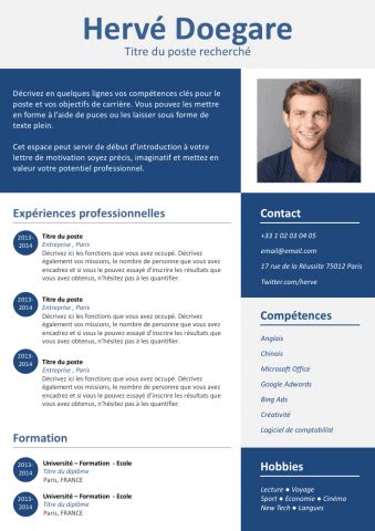 Exemple Cv Gratuit Powerpoint T L Charger Aussi Des Exemples Gratuits