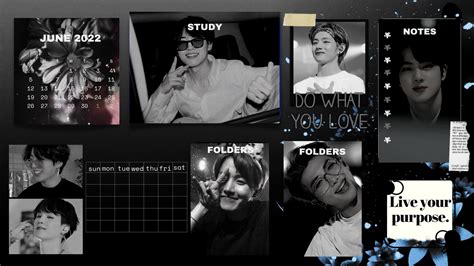 BTS Desktop Wallpapers Aesthetic Black Cute Disney Drawings
