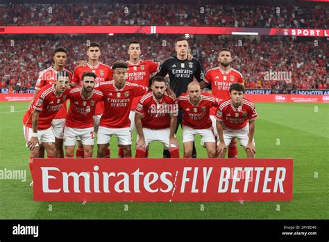 Estádio da Luz Benfica line up during the Liga Portugal Betclic match