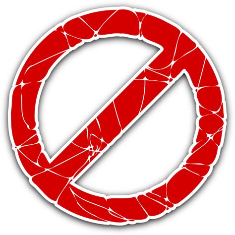 Worn Forbidden Sign Openclipart