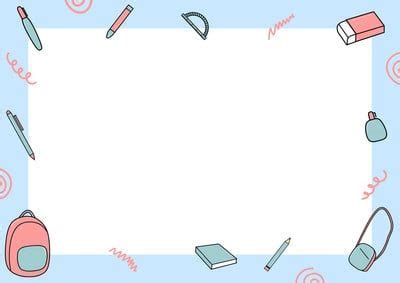 Blue Pink Cute Blank Page Border A Templates By Canva Page Borders