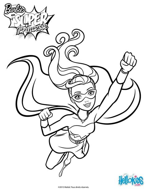 Barbie Super Power Coloring Page More Barbie Super Princess On