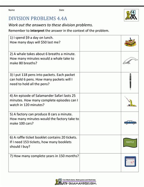 Year Maths Worksheets Division Related Facts K Worksheets Year