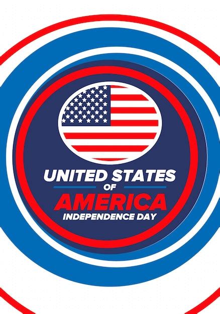 Premium Vector Independence Day In United States Of America The