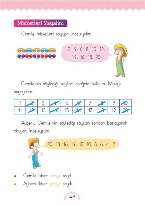 1 Sınıf Matematik MHG Yayınları Sayfa 49 Cevapları