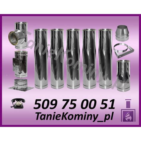 Komin Izolowany fi 150 Zewnętrzny 3m Dwuścienny Żaroodporny Stalowy z