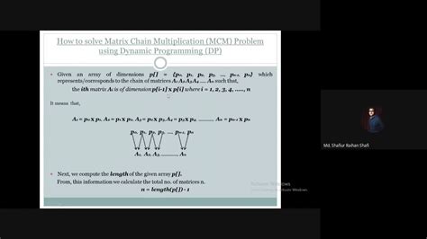 how to solve matrix chain multiplication mcm problem by dynamic programming dp part 1