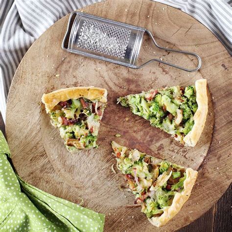 La Tarte Aux Brocolis Champignons Et Lardons Est Sur Le Blog Aujourd