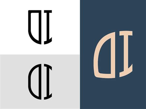 Premium Vector Creative Initial Letters Di Logo Designs Bundle