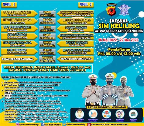 Jadwal SIM Keliling Bandung Selasa 17 Mei 2022 Cek Yuks Ini Lokasinya