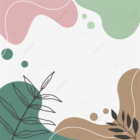 Leaf Line Minimalist Aesthetic Border Minimalist Borders Leaf PNG