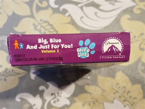 Blue S Clues Big Blue And Just For You Volume Vhs Blues Clues