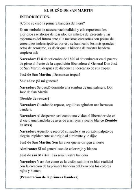 383557219 El Sueno de San Martin EL SUEÑO DE SAN MARTIN INTRODUCCION