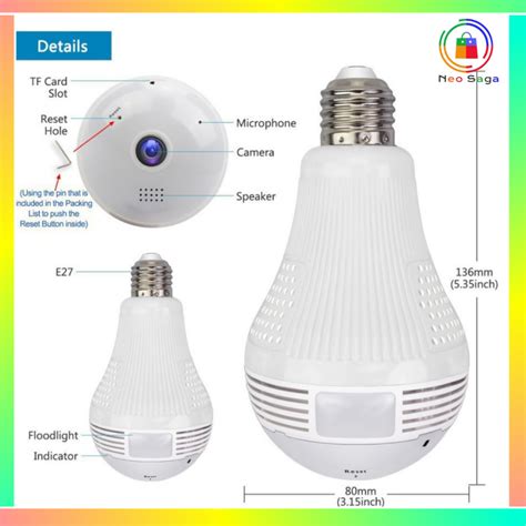 Jual CCTV Lampu Bohlam Bulb ICSee IP Wireless Panorama Fisheye 360