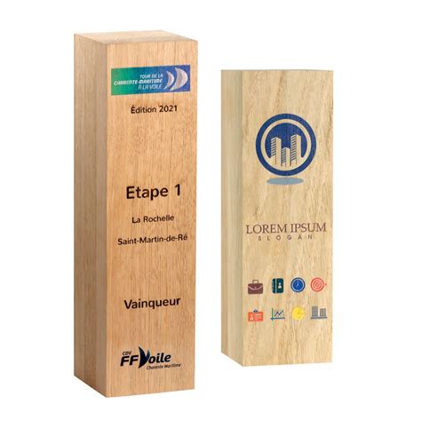 Trophée Bois à personnaliser Délai rapide Fabicado LILLE