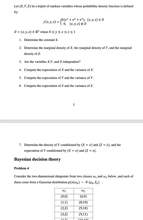 solved let 𝑋 𝑌 𝑍 be a triplet of random variables whose